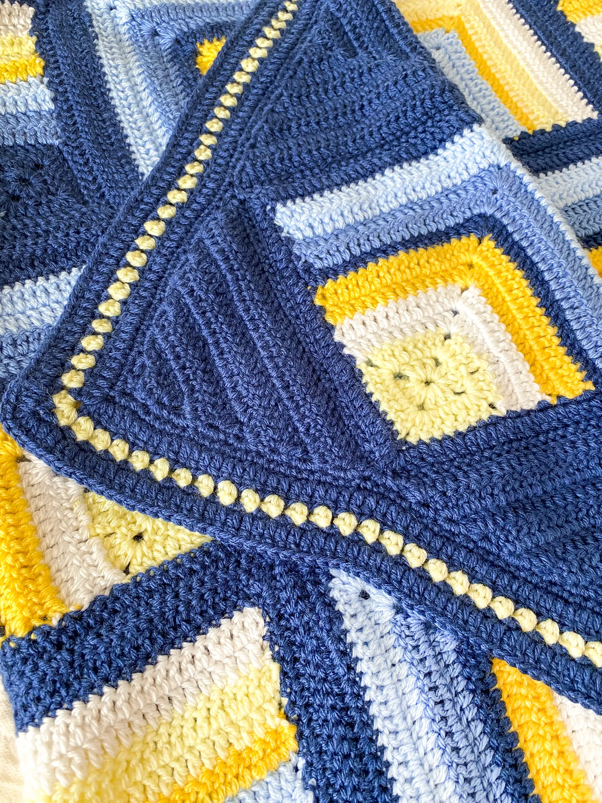 Sailing at Dawn Crocheted Geometric-themed Baby Blanket