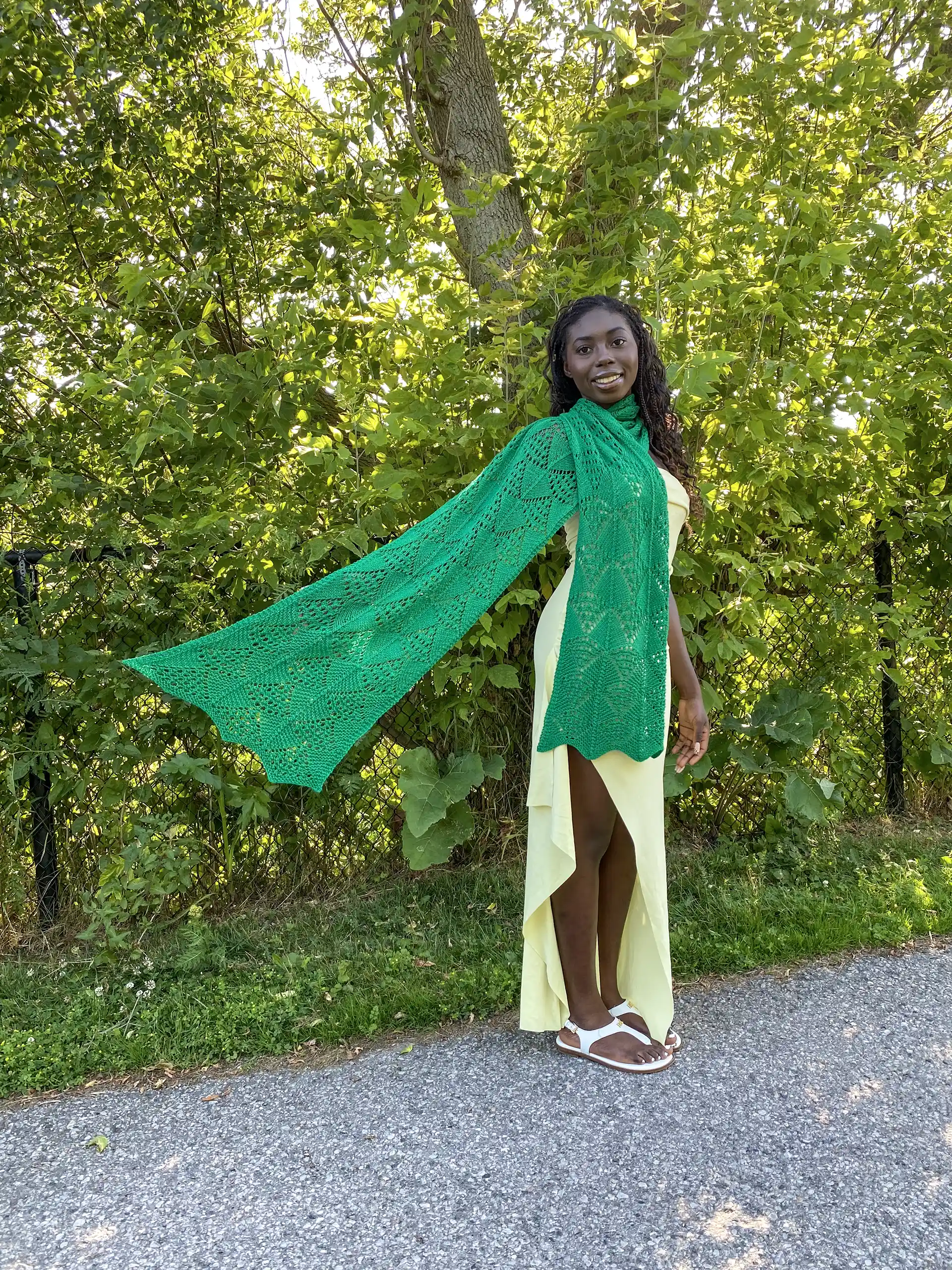 Madeira Cascade Knitted Wrap Pattern