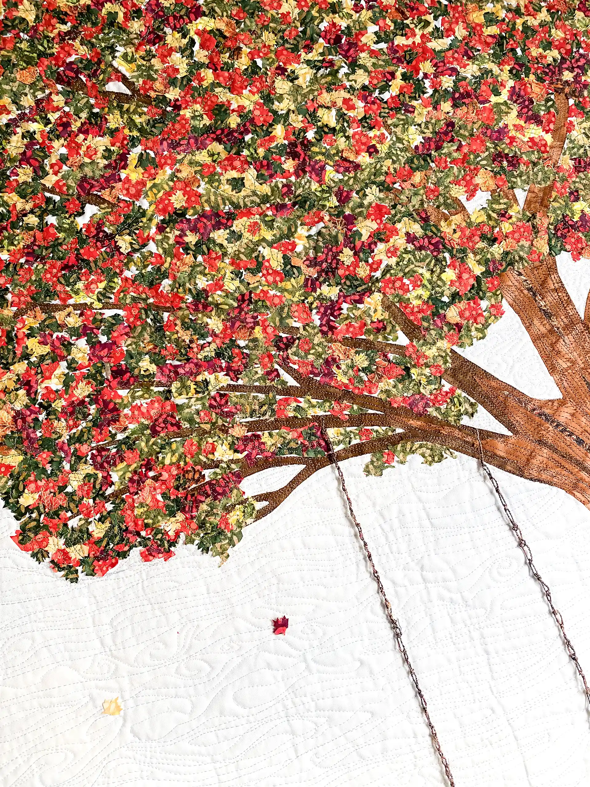 Swing into Fall Quilt – Quilting and Fibre Art Fusion